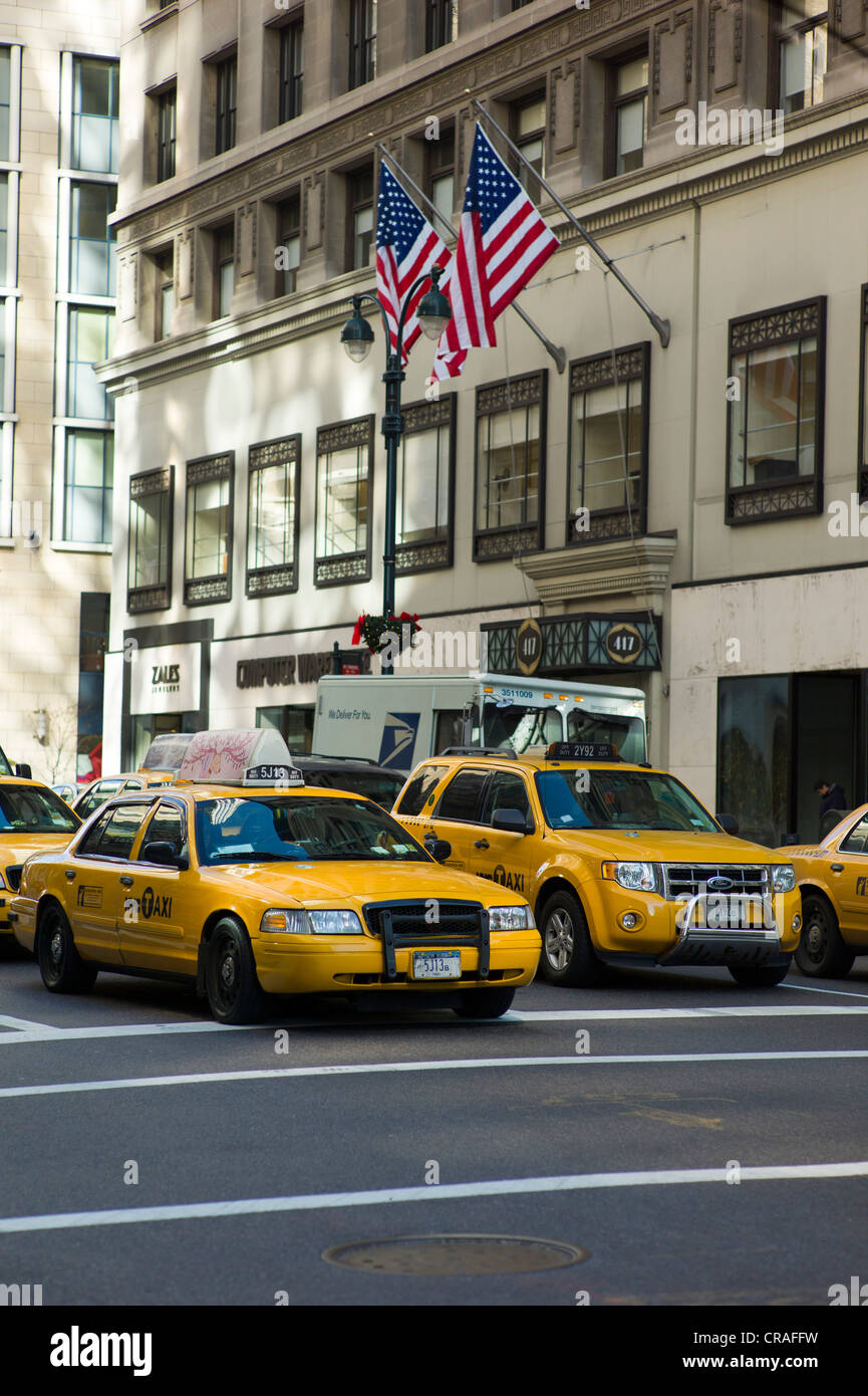 Yellow Cabs, New York, USA Stock Photo - Alamy