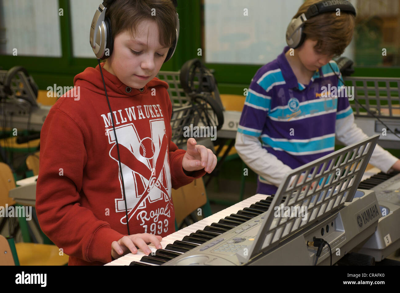 Music lesson German school Stock Photo - Alamy