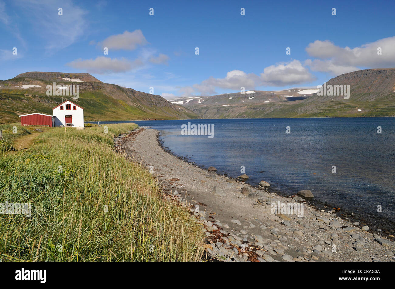 Old house, Hesteyri, Hesteyrarfjoerður or Joekulfirðir, Hornstrandir ...