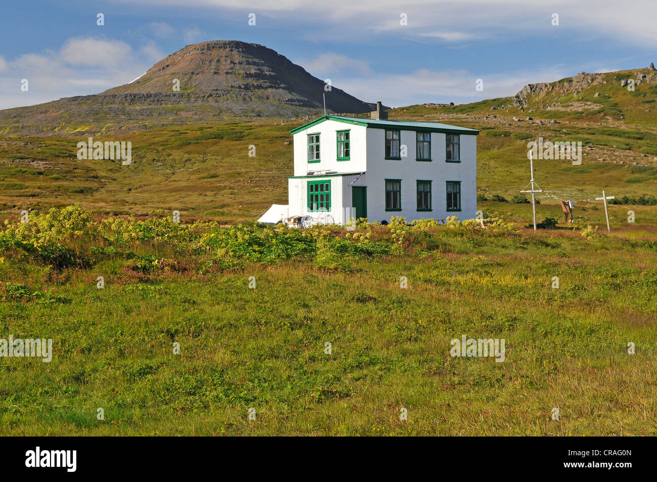 Læknishúsið, the old house of the doctor, Hesteyri, Hesteyrarfjoerður ...