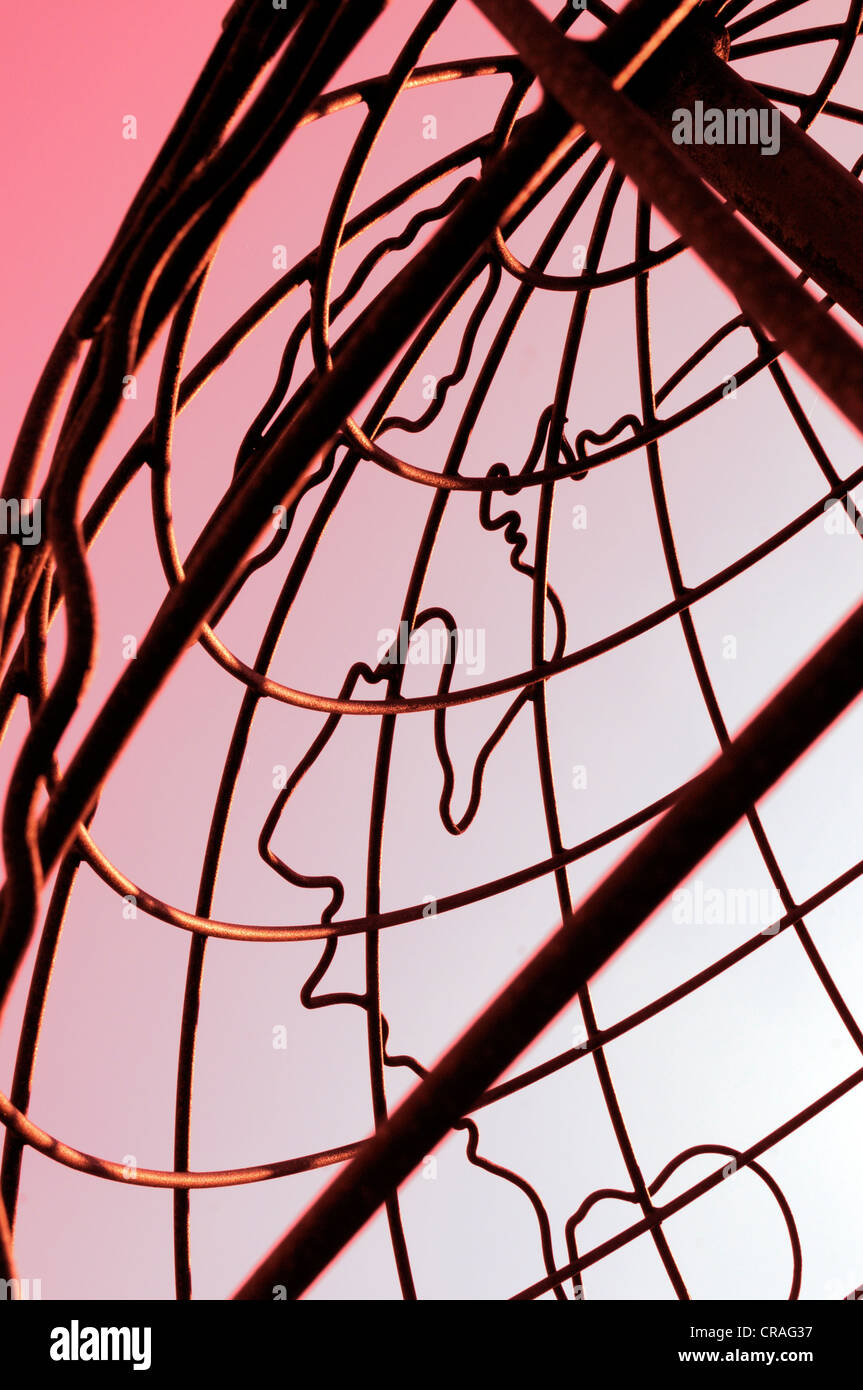 Globe sculpture, Munich, Bavaria, Germany, Europe Stock Photo - Alamy