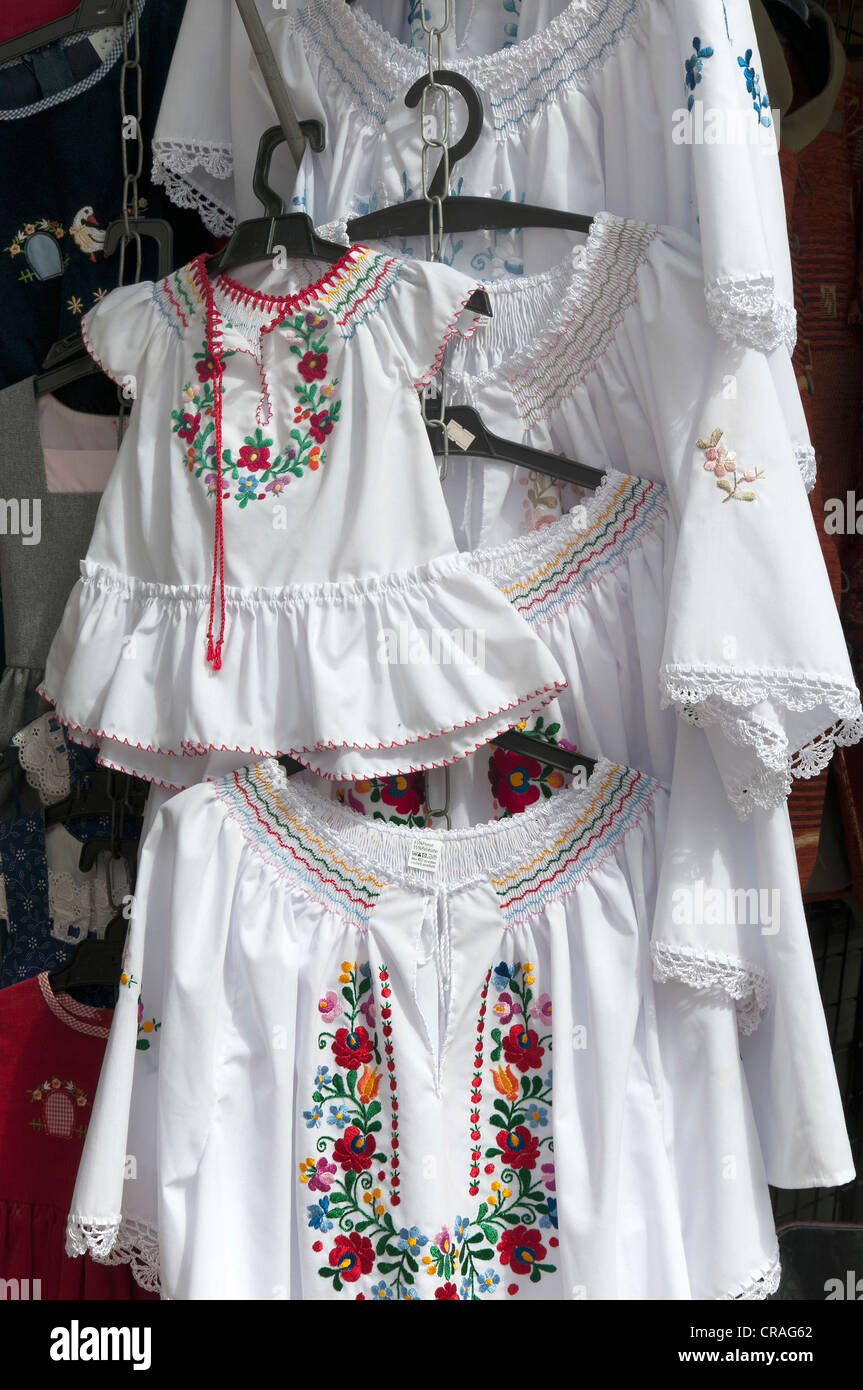 Traditional Embroidery on the Market in Budapest Hungary Stock Photo ...