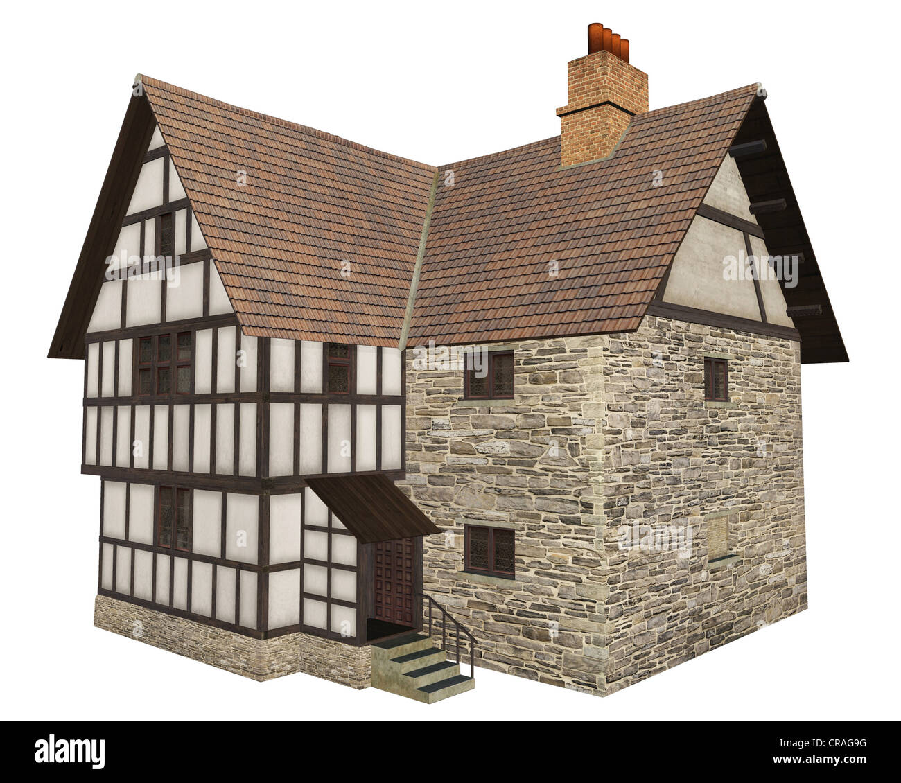 White country house on Cut Out Stock Images & Pictures - Alamy