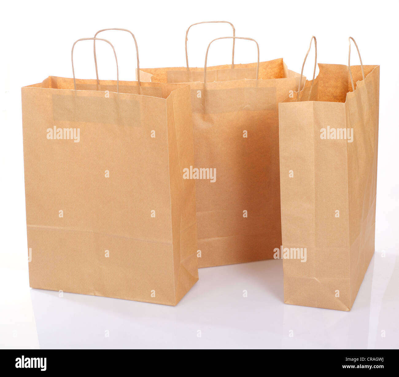 the paper bags photo on white background Stock Photo - Alamy