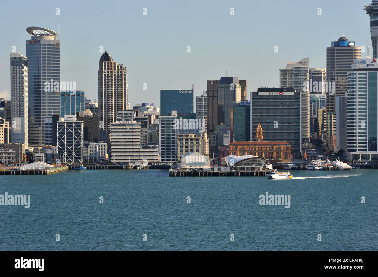 View of Auckland skyline with "The Cloud" Event Centre from Cyril ...