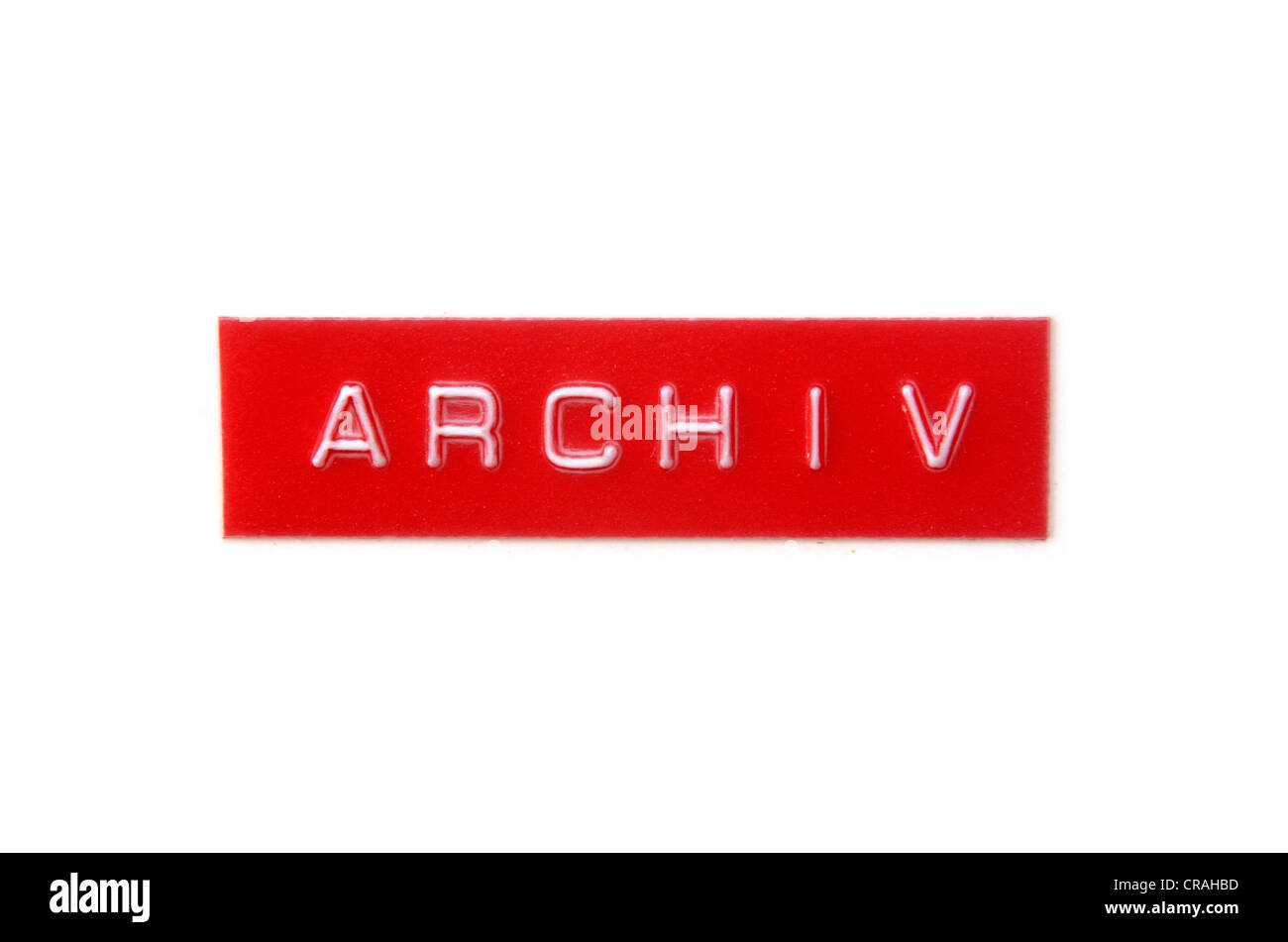 Label, sticker with the lettering "Archiv", German for "archive Stock ...