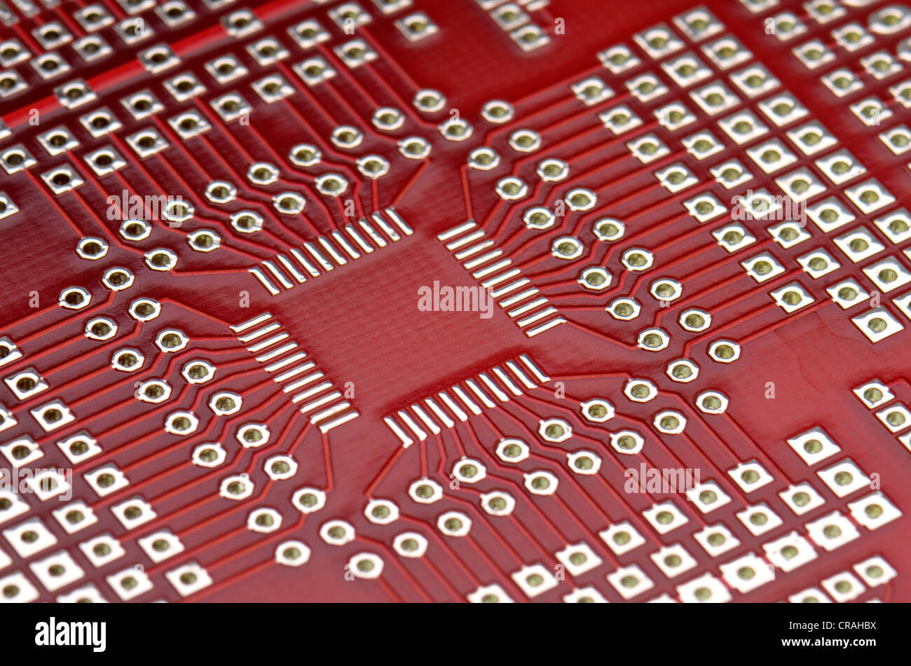 Red circuit board Stock Photo - Alamy