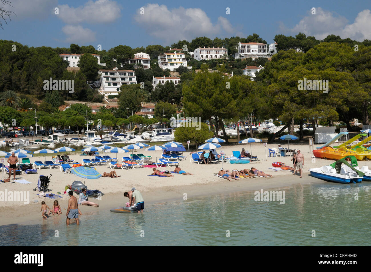 Beach, Cala Galdana, Menorca, Balearic Islands, Spain, Europe Stock ...