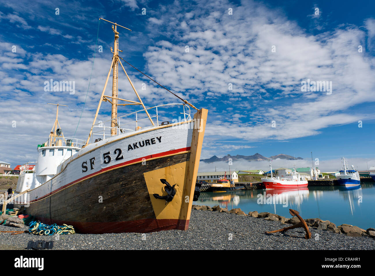 Port of Hoefn or Hoefn í Hornafirði, Hornafirdi, community of ...
