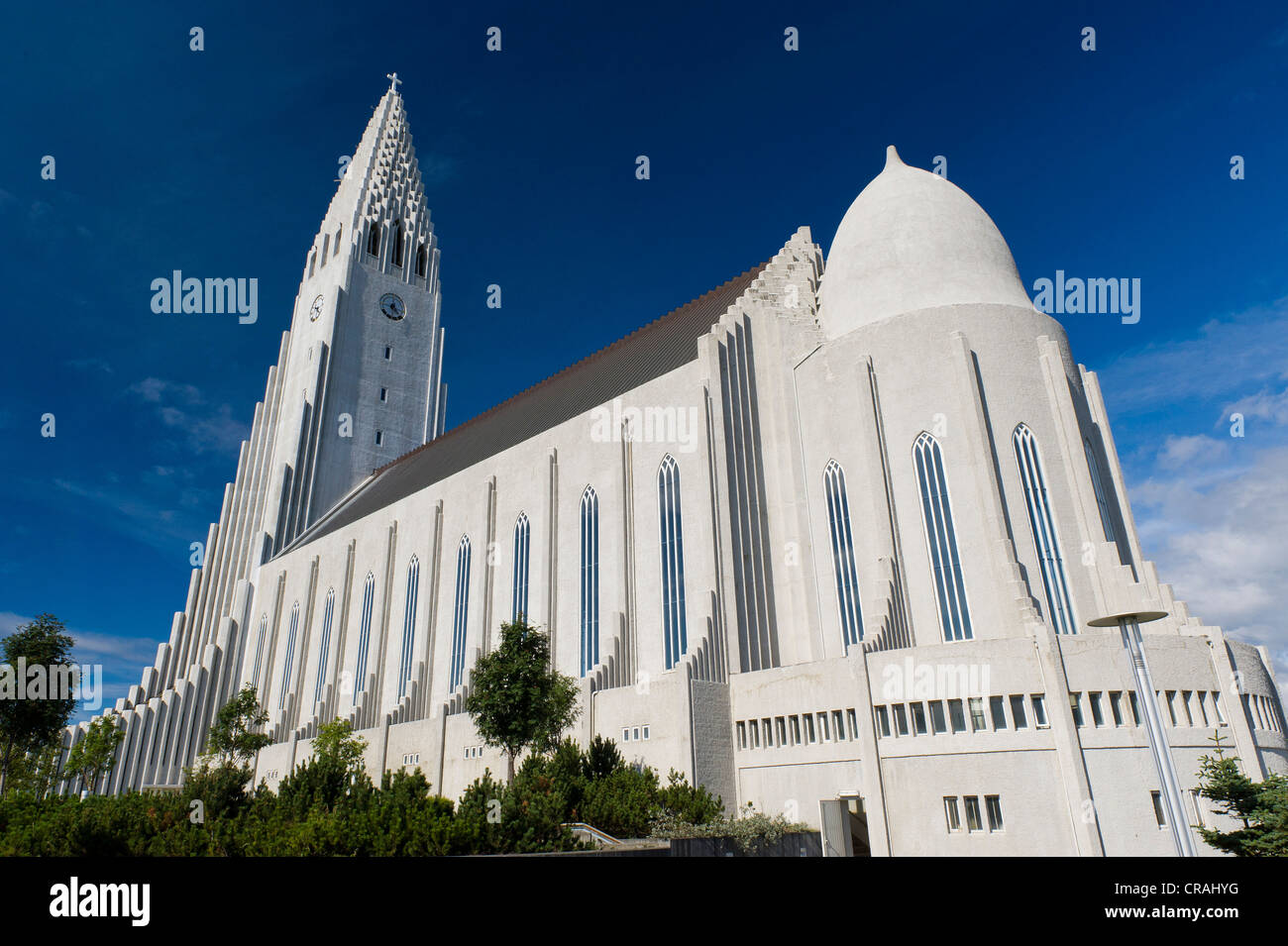 Hallgrimskirkja church, church of Hallgrímur, a landmark of Reykjavík ...