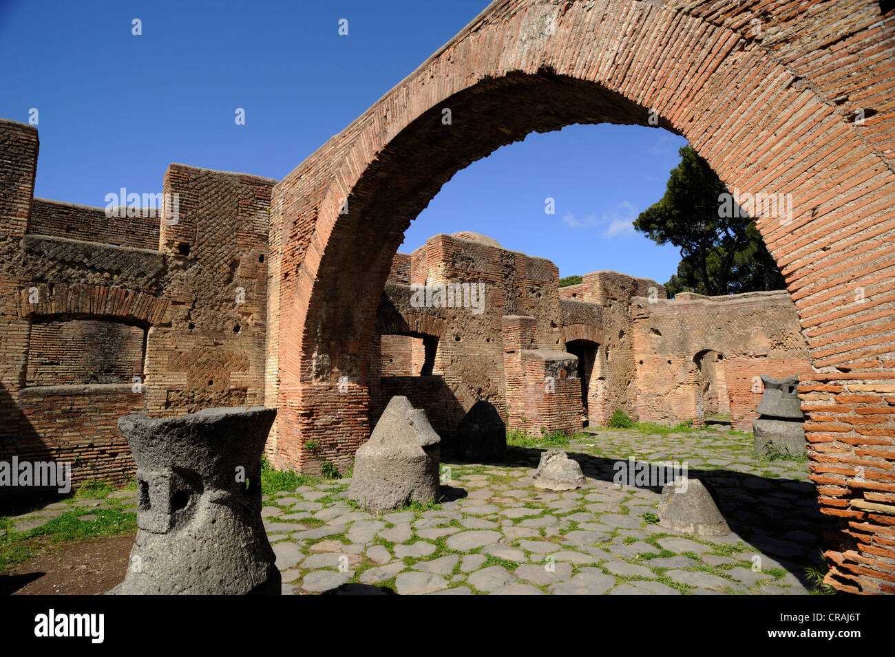 Italy, Rome, Ostia Antica, ancient Roman bakery Stock Photo - Alamy