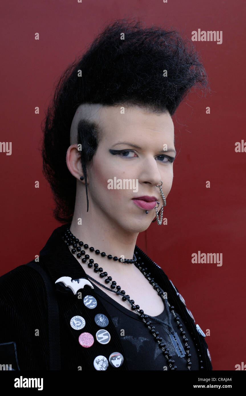Gothic, portrait, Wave-Gotik-Treffen festival, Leipzig, Saxony, Germany ...