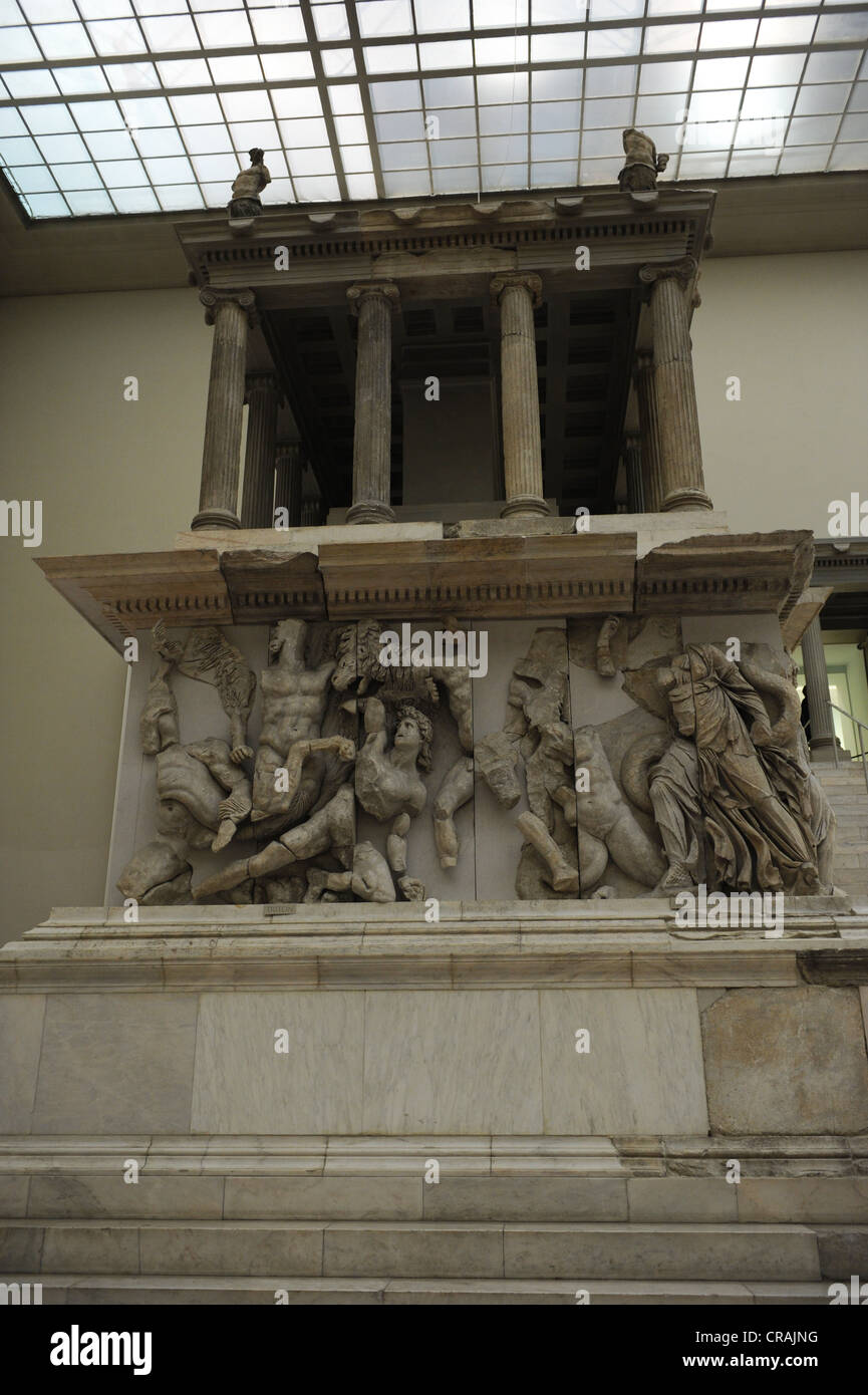 Pergamon Altar. Marble and limestone. Pergamon Museum. Berlin. Germany ...