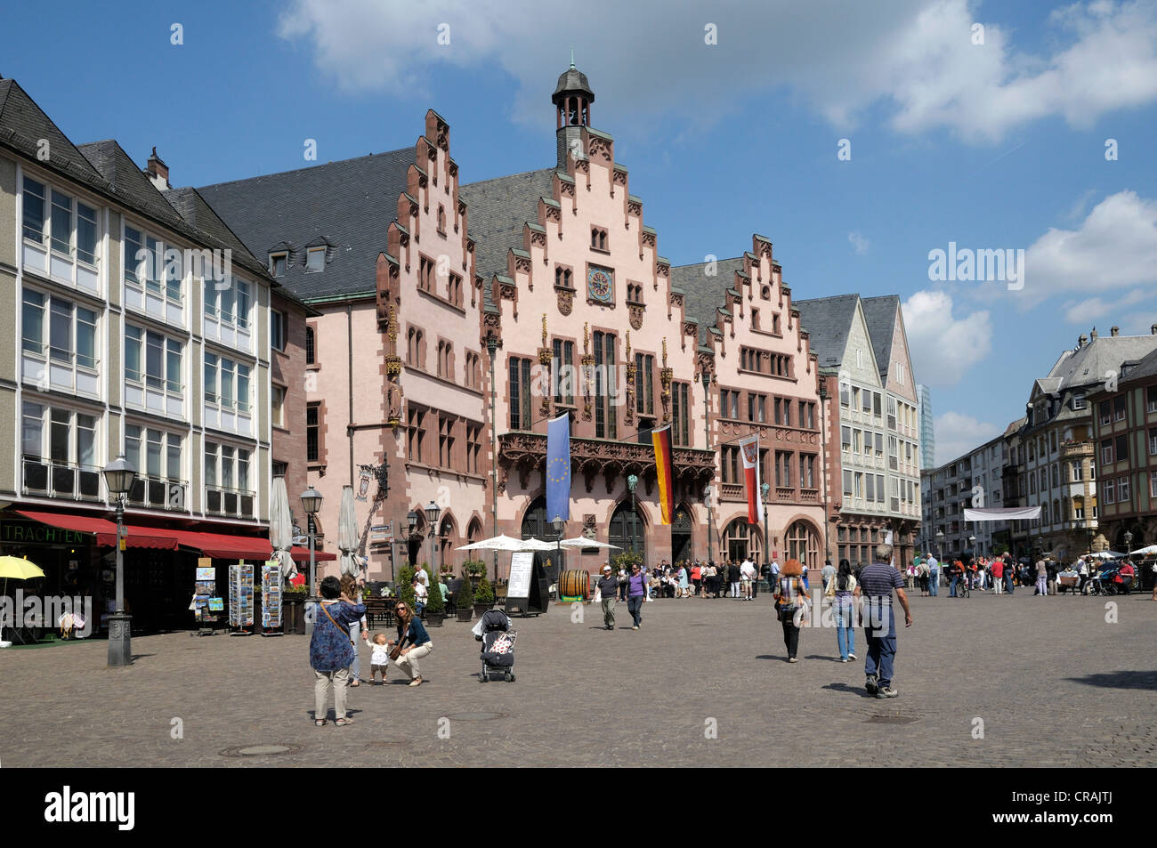 Roemer city hall, Roemerberg square, Frankfurt am Main, Hesse, Germany ...