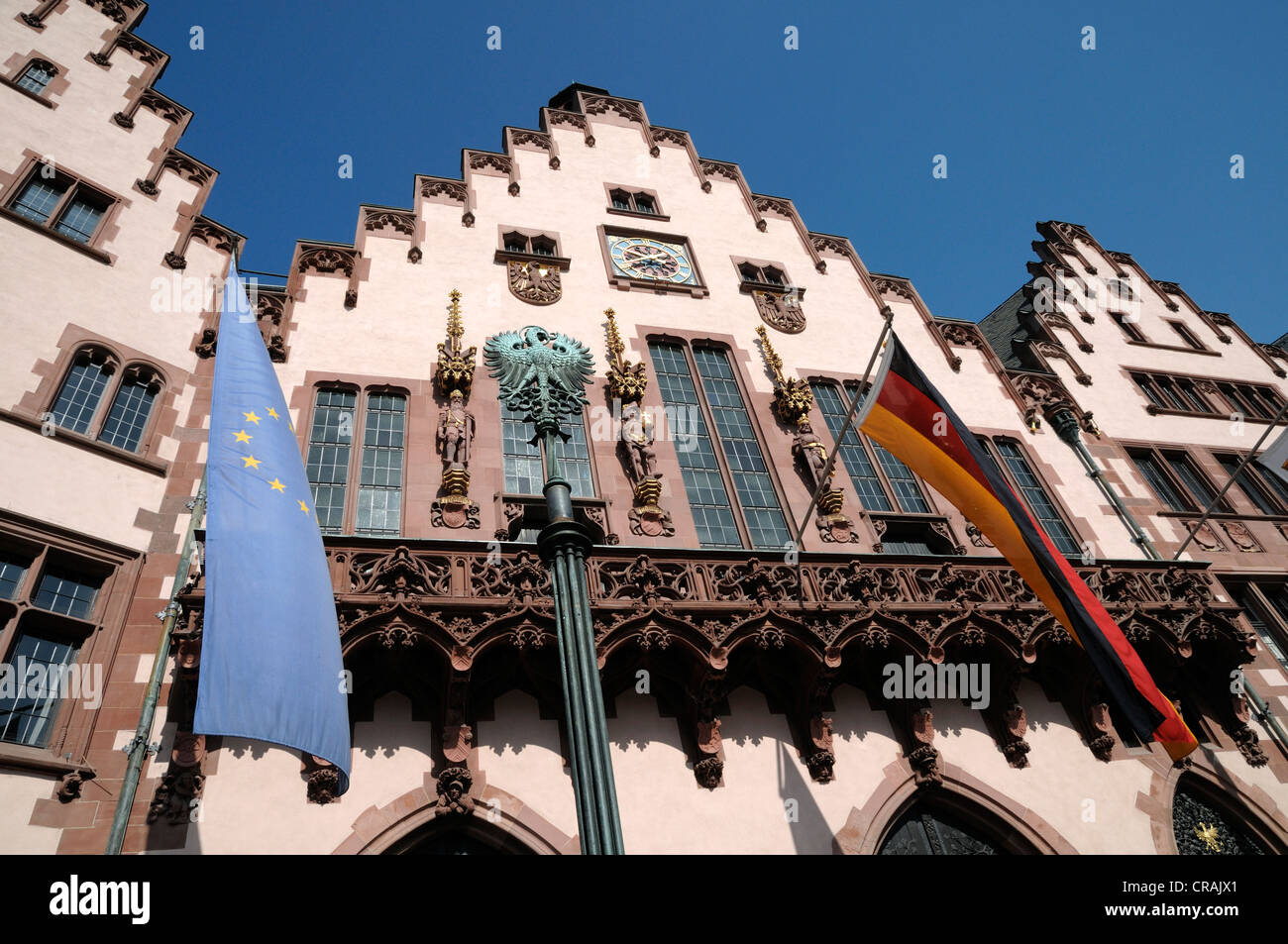 Roemer city hall, Roemerberg square, Frankfurt am Main, Hesse, Germany ...