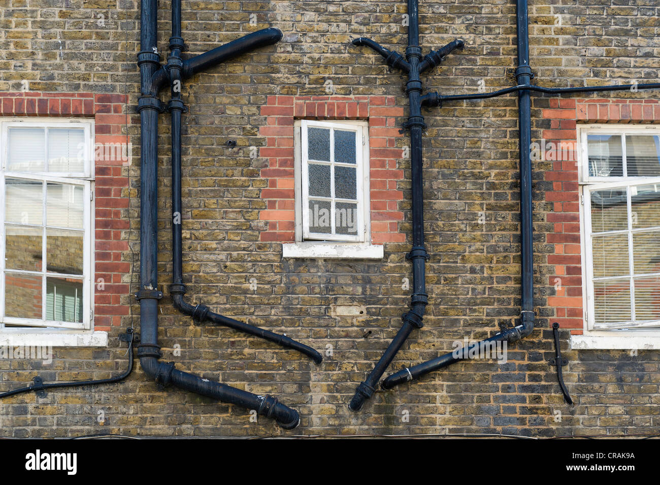 Facade with pipes, Marylebone, London, England, United Kingdom, Europe ...