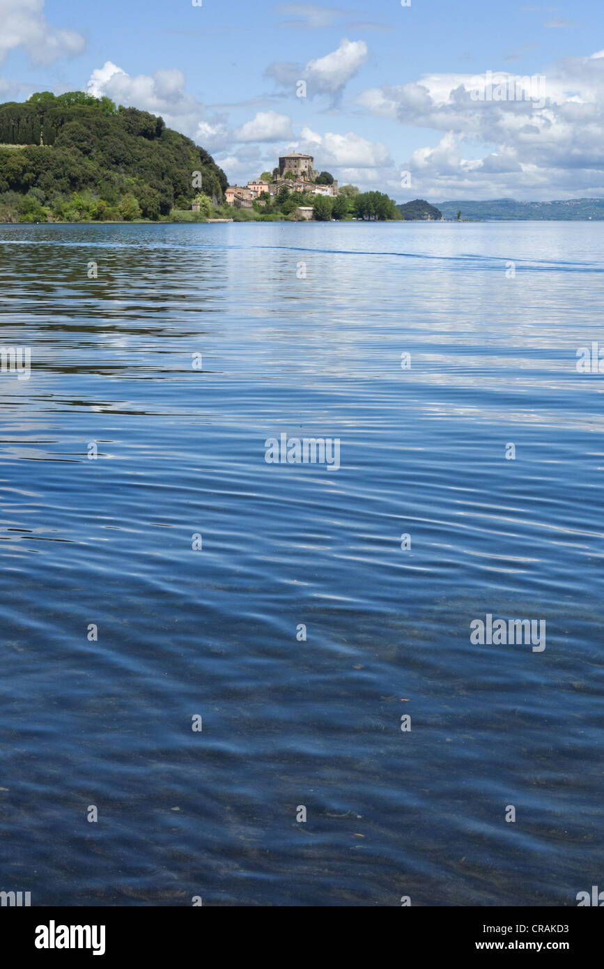 View of Bolsena Lake, with Capodimonte promontory Stock Photo - Alamy