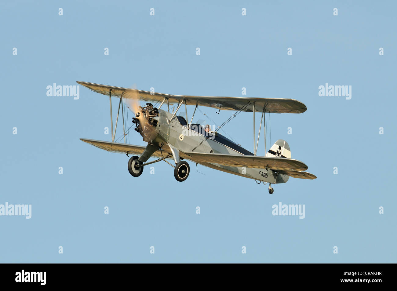 German Focke-Wulf FW-44 Stieglitz biplane, first flight in 1932, Europe ...