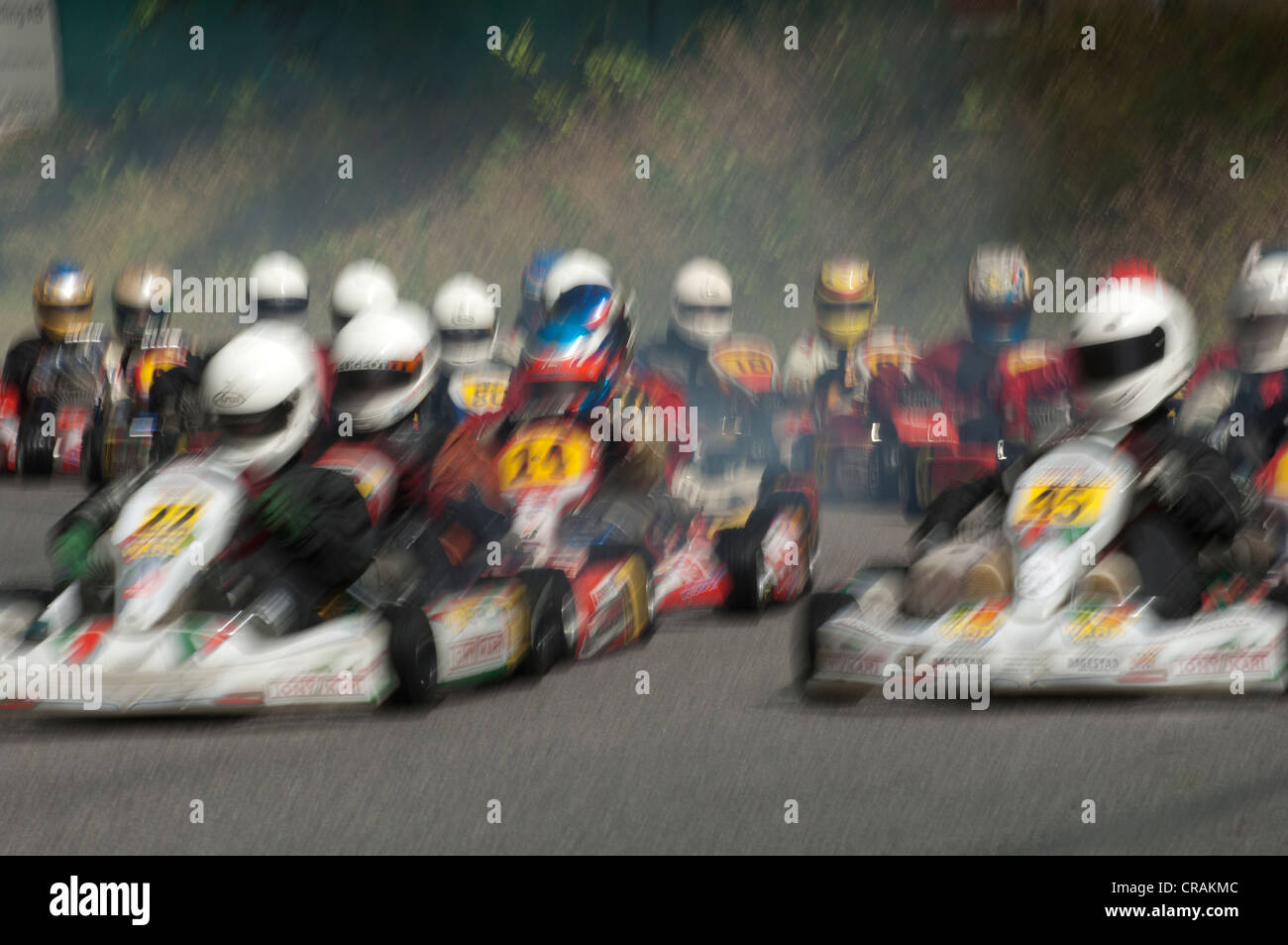 Go-kart race in rain Stock Photo - Alamy