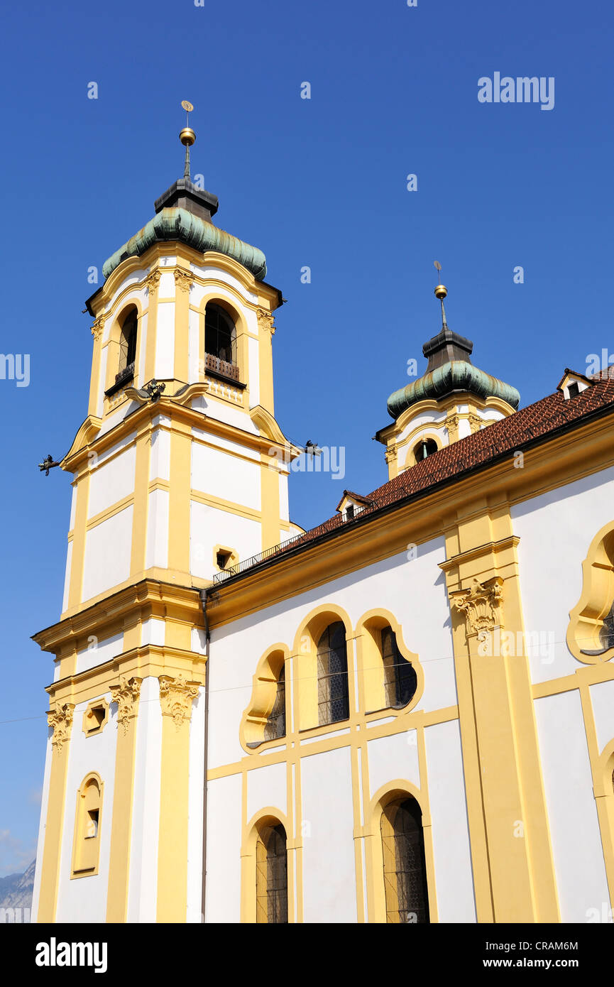 Twin steeples of Wilten Basilica, Innsbruck, Tyrol, Austria, Europe ...