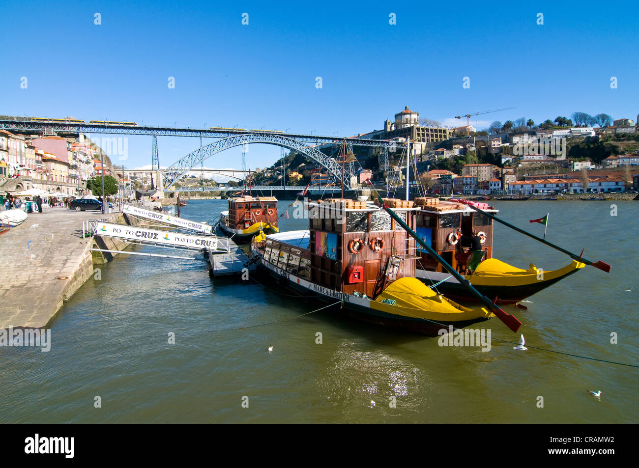 Boats in the harbor of Porto, Portugal, Europe Stock Photo - Alamy