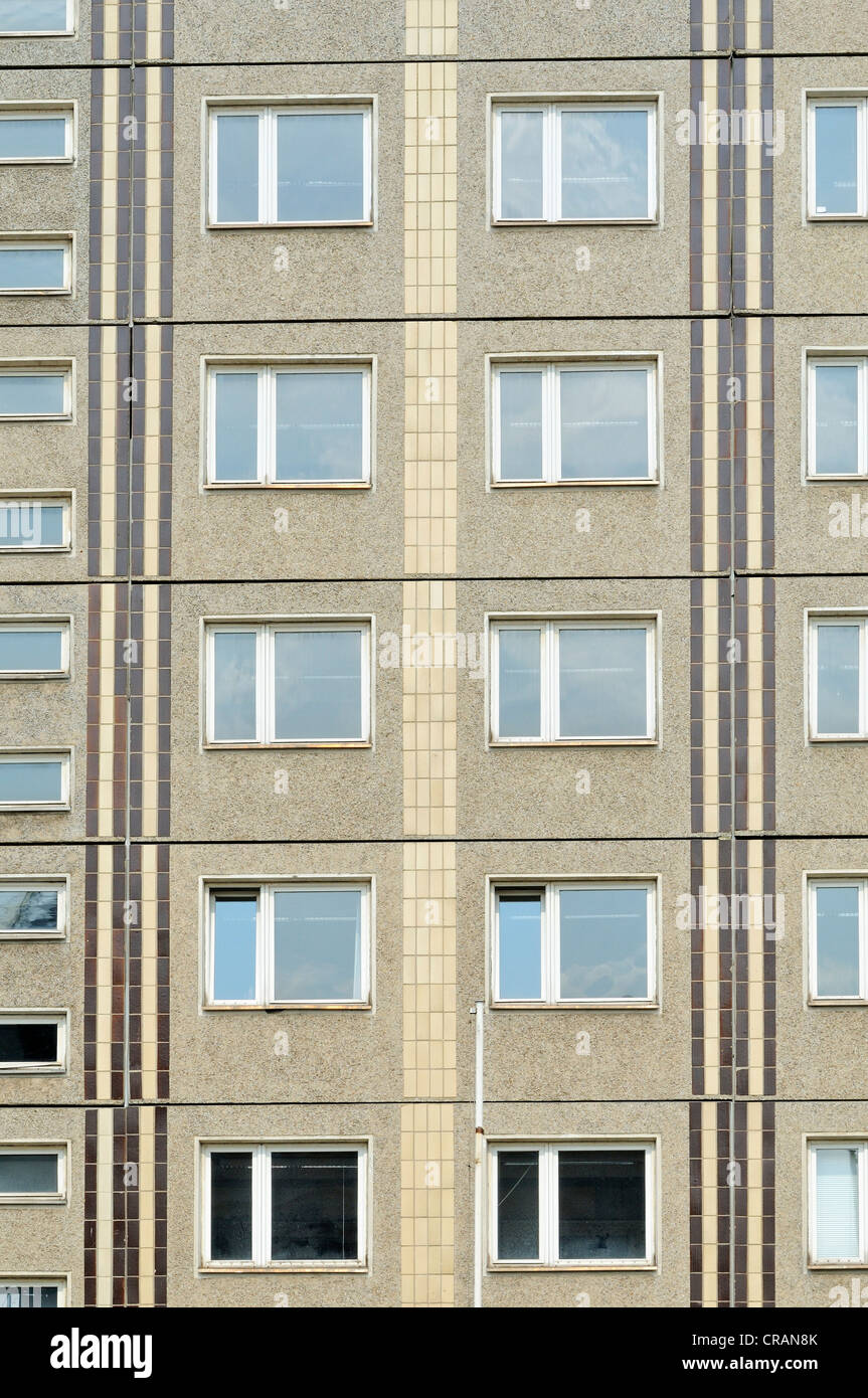 Prefabricated concrete building from the DDR, Berlin, Germany, Europe ...