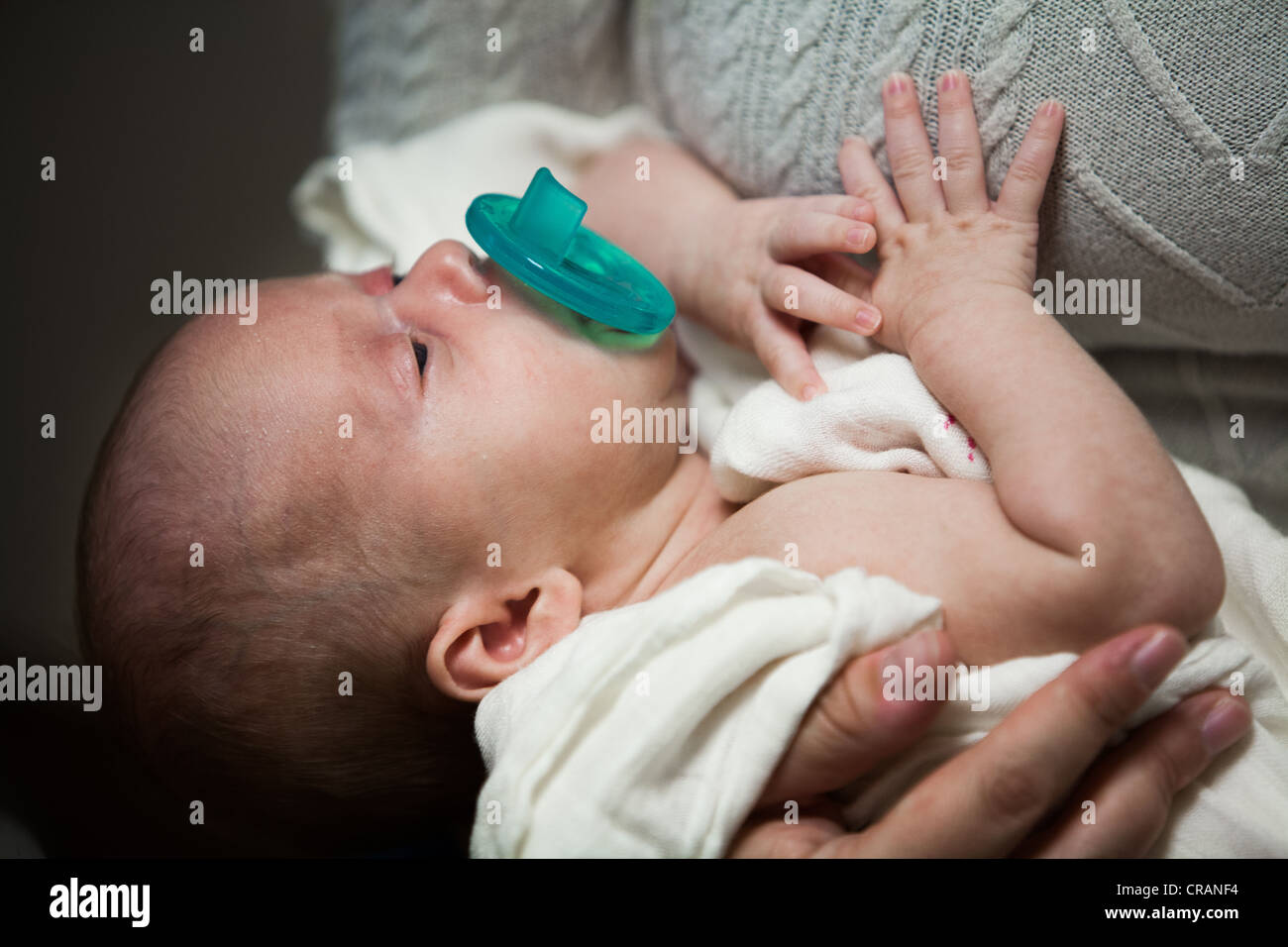 Newborn with pacifier hi-res stock photography and images - Alamy