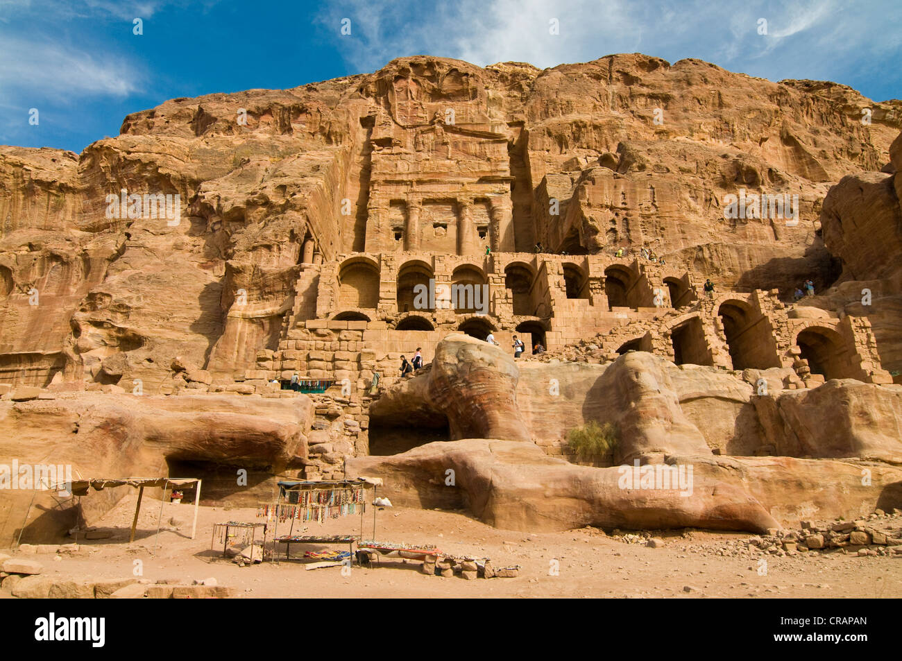 Ancient tomb carved in the rock, Ed Deir, Ad Deir, Petra, Jordan ...