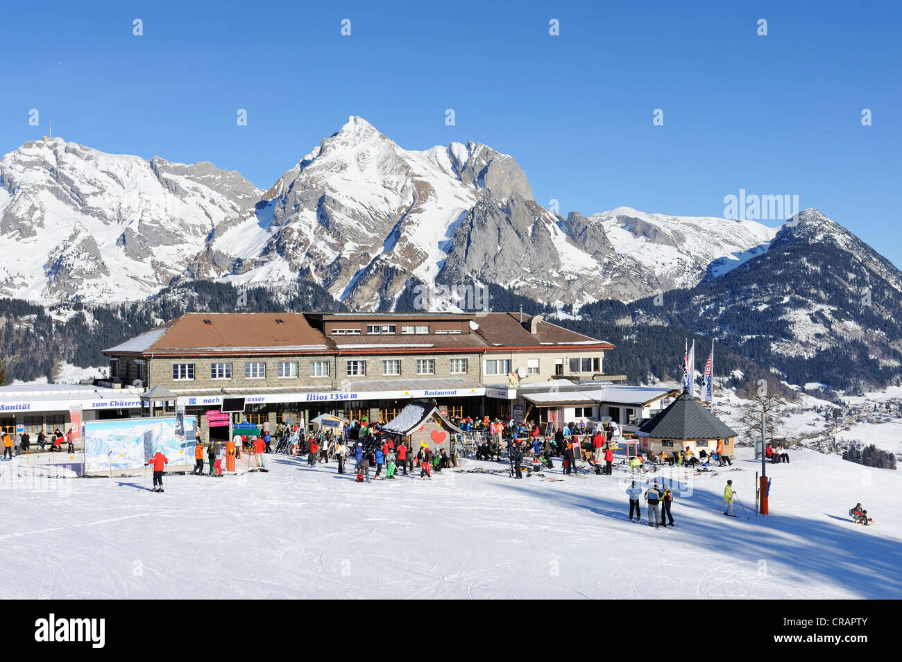 Mountain station with a mountain inn and ski resort on the 1339 meter ...