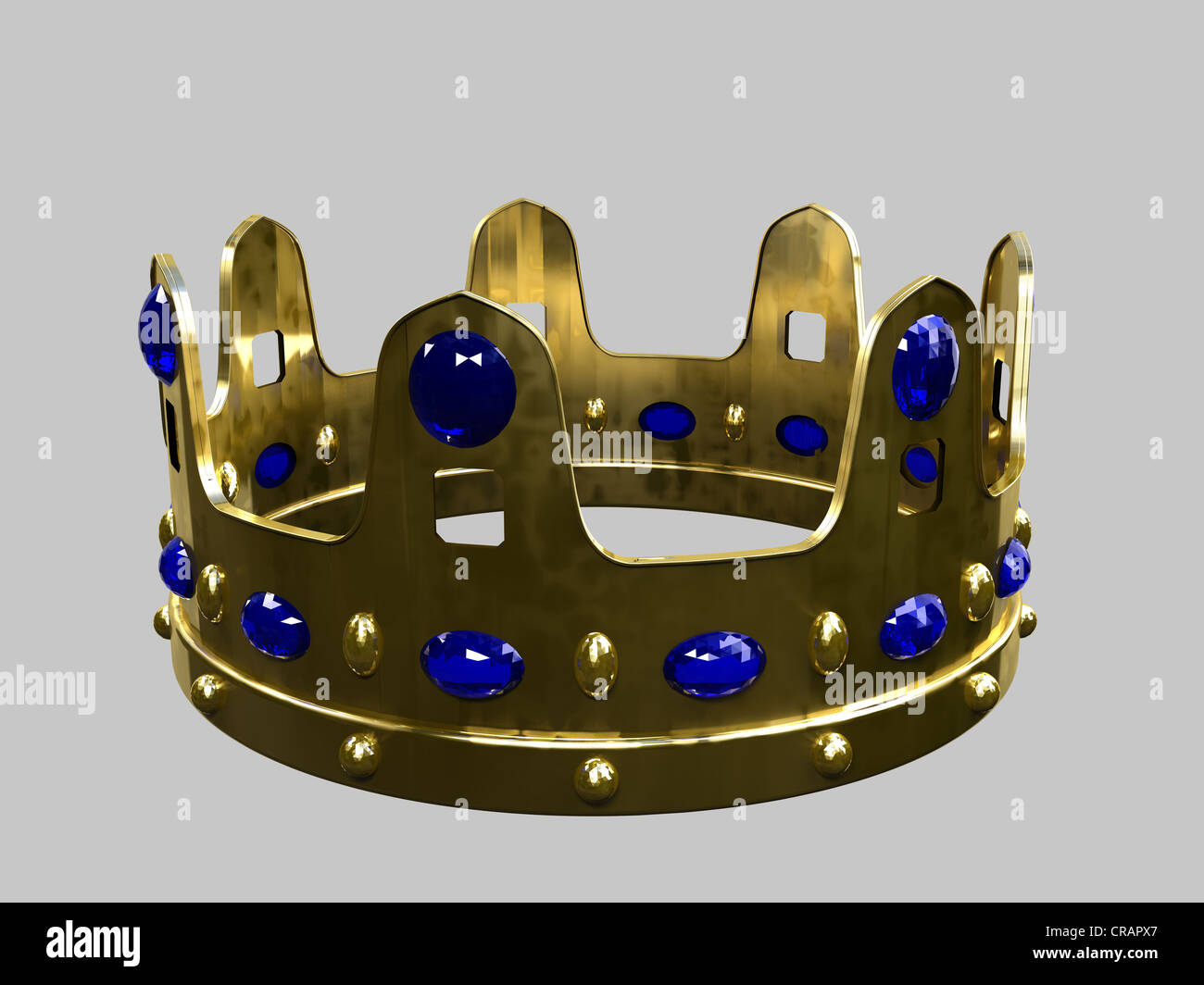Crown with Ceylon sapphires Stock Photo - Alamy
