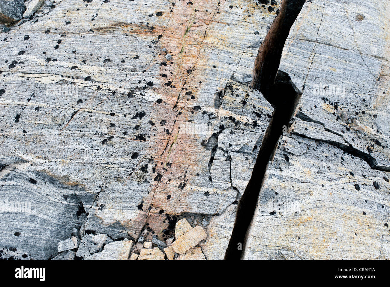 Glacier with a crack and stones hi-res stock photography and images - Alamy