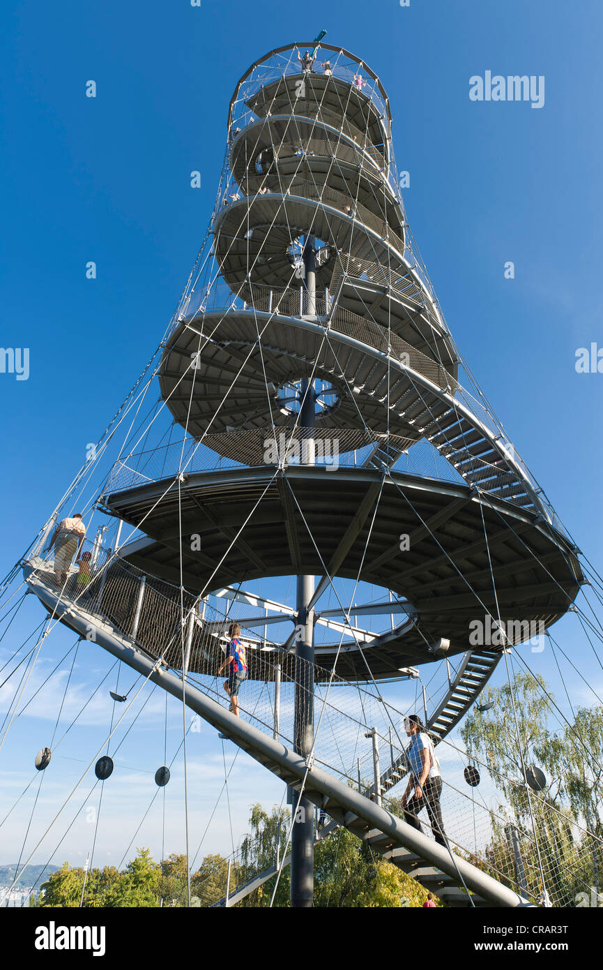 Killesbergturm, an observation tower, Killesberg Park, Stuttgart, Baden ...