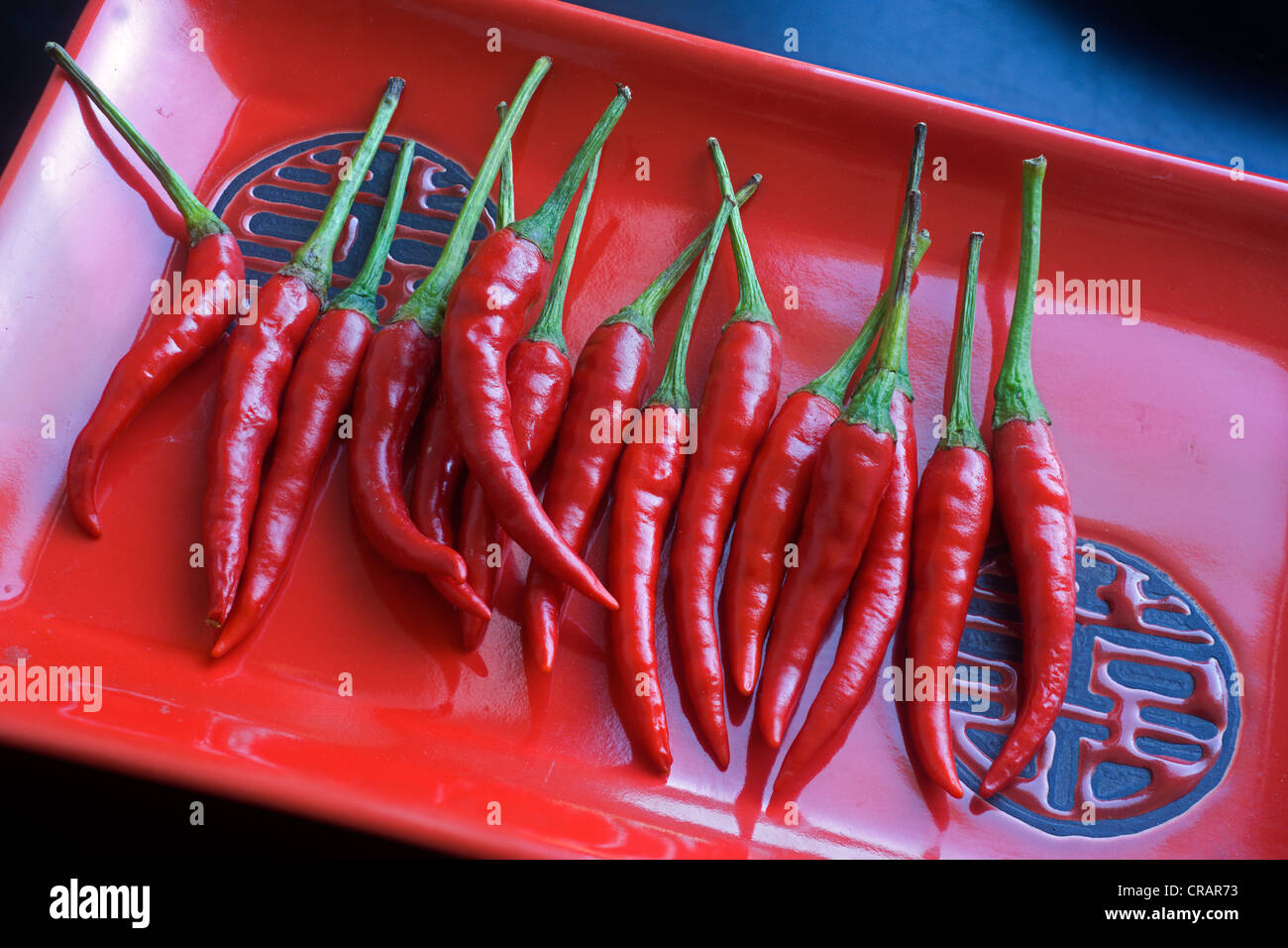 Chili peppers (Capsicum), spicy hot fruit from Thailand, Asia Stock ...