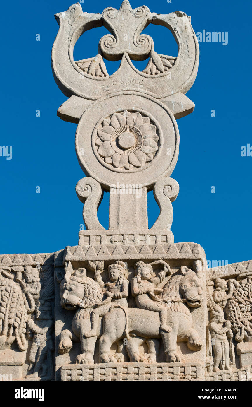 Buddhist symbols, Shrivatsa in Triratana over the chakra wheel on ...