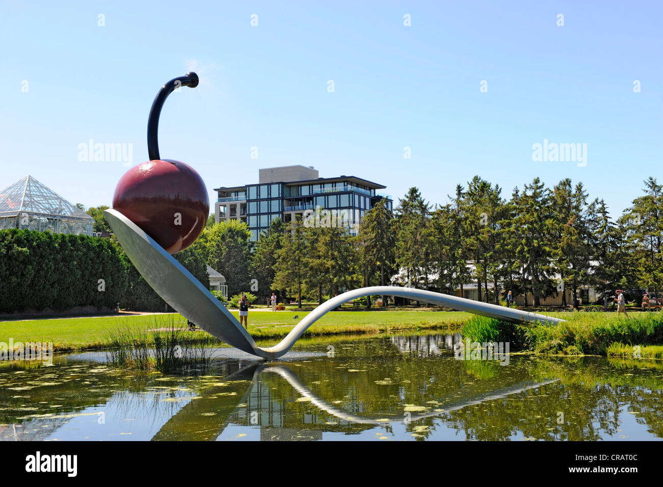 The cherry at Spoonbridge in downtown Minneapolis Minnesota Stock Photo ...