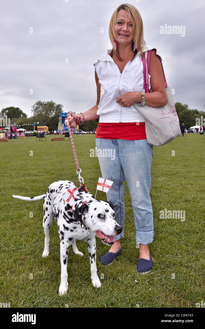 Spike, a Dalmatian, together with owner Rowena Wilkinson,at the Weston ...