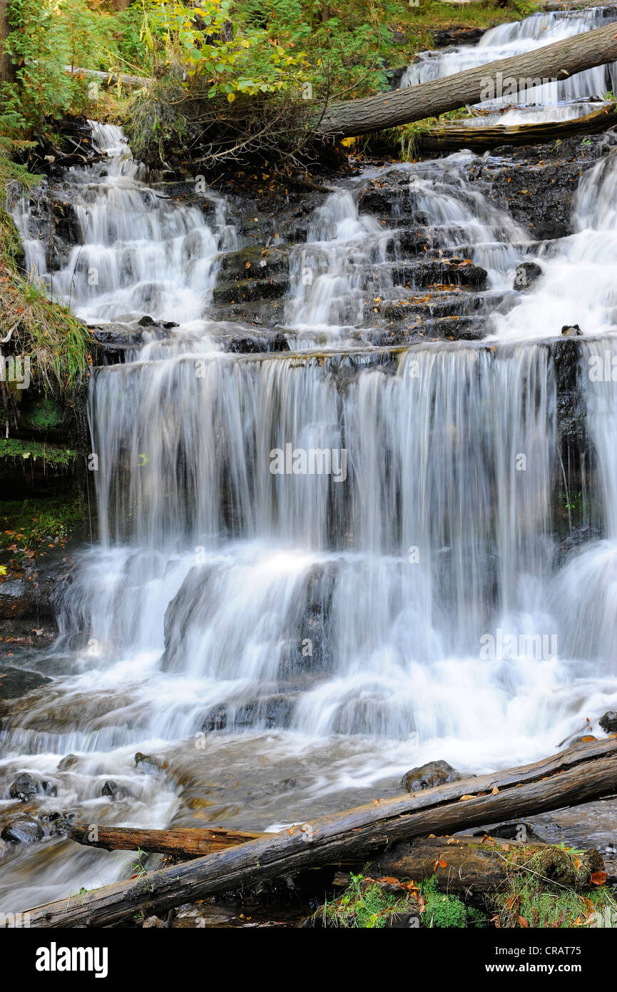 Wagner Waterfalls Munising Michigan Upper Peninsula Stock Photo - Alamy