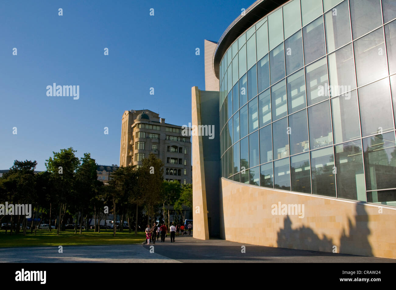 Modern building, Baku, Azerbaijan, Caucasus Region, Eurasia Stock Photo ...