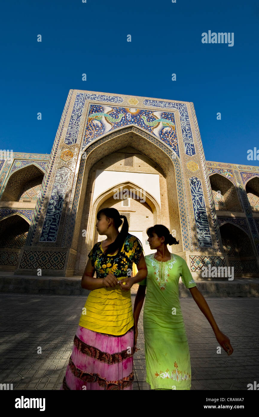 Uzbekistan, Bukhara, Nodir Devon Begi madrasah Stock Photo - Alamy