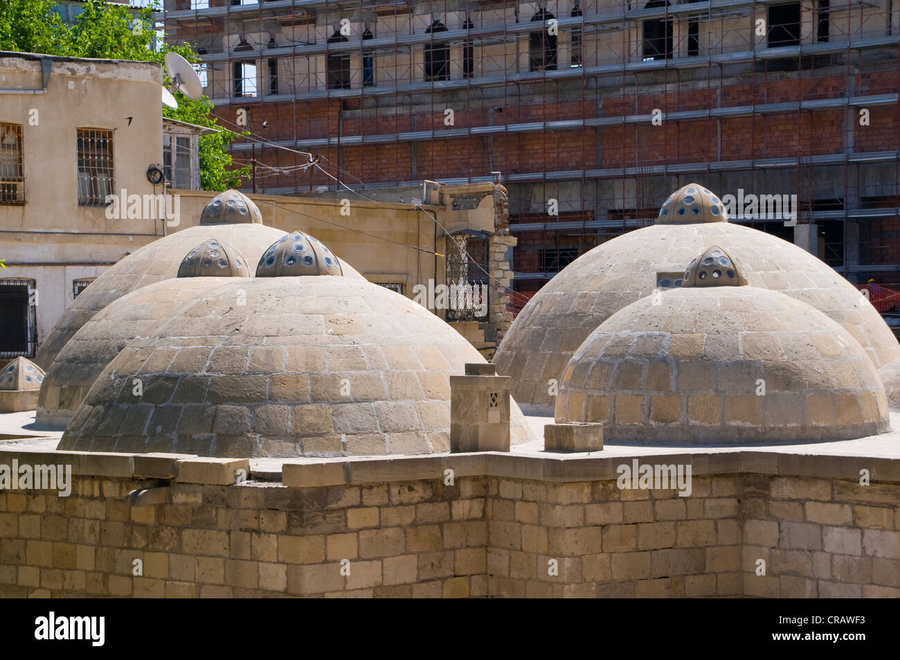 Roof of an old steam bath, Hammam, Baku, Azerbaijan, Caucasus, Middle ...