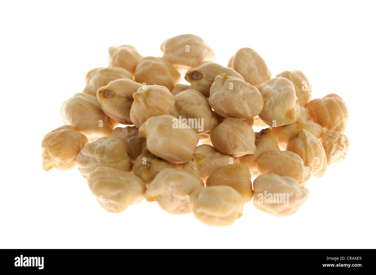 Chickpeas Isolated on White Background Stock Photo - Alamy