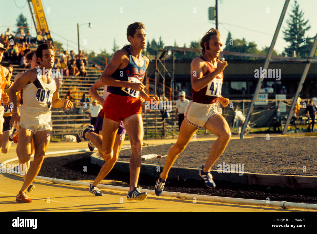 Jim Ryun competing in the 1500m at the 1972 US Olympic Track and Field ...