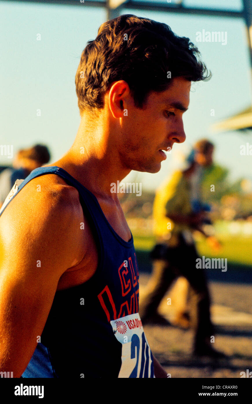 Jim Ryun competing in the 1500m at the 1972 US Olympic Track and Field ...