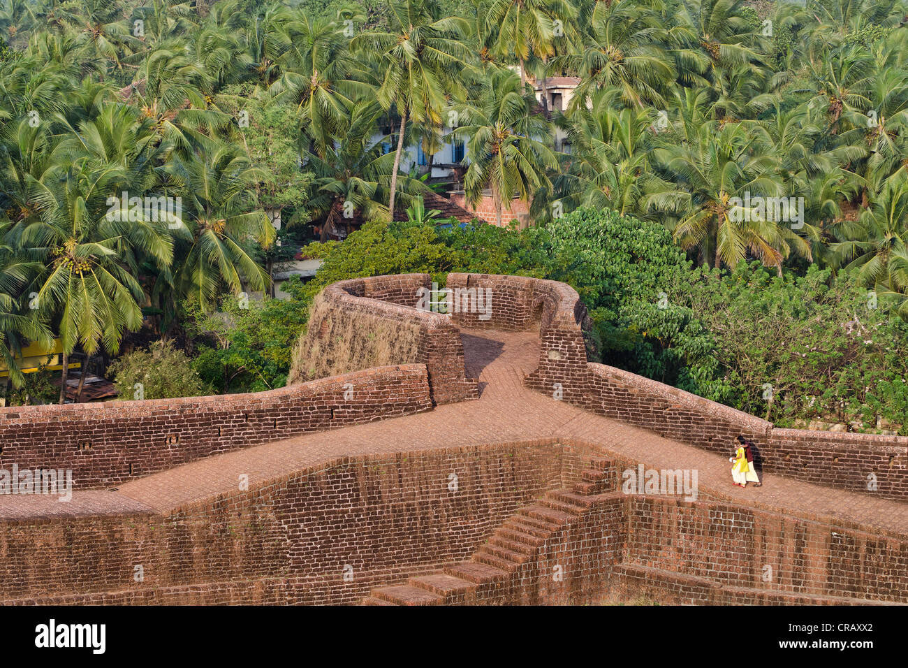 Indian tourists, Bekal Fort, Bekal, North Kerala, Kerala, India, Asia ...