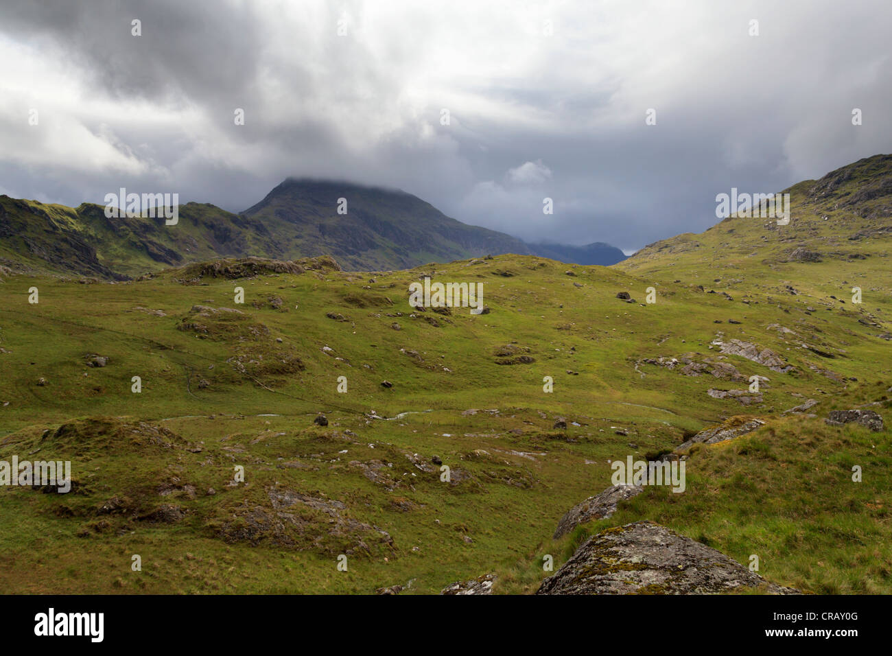 Snowdon in Cloud Stock Photo - Alamy