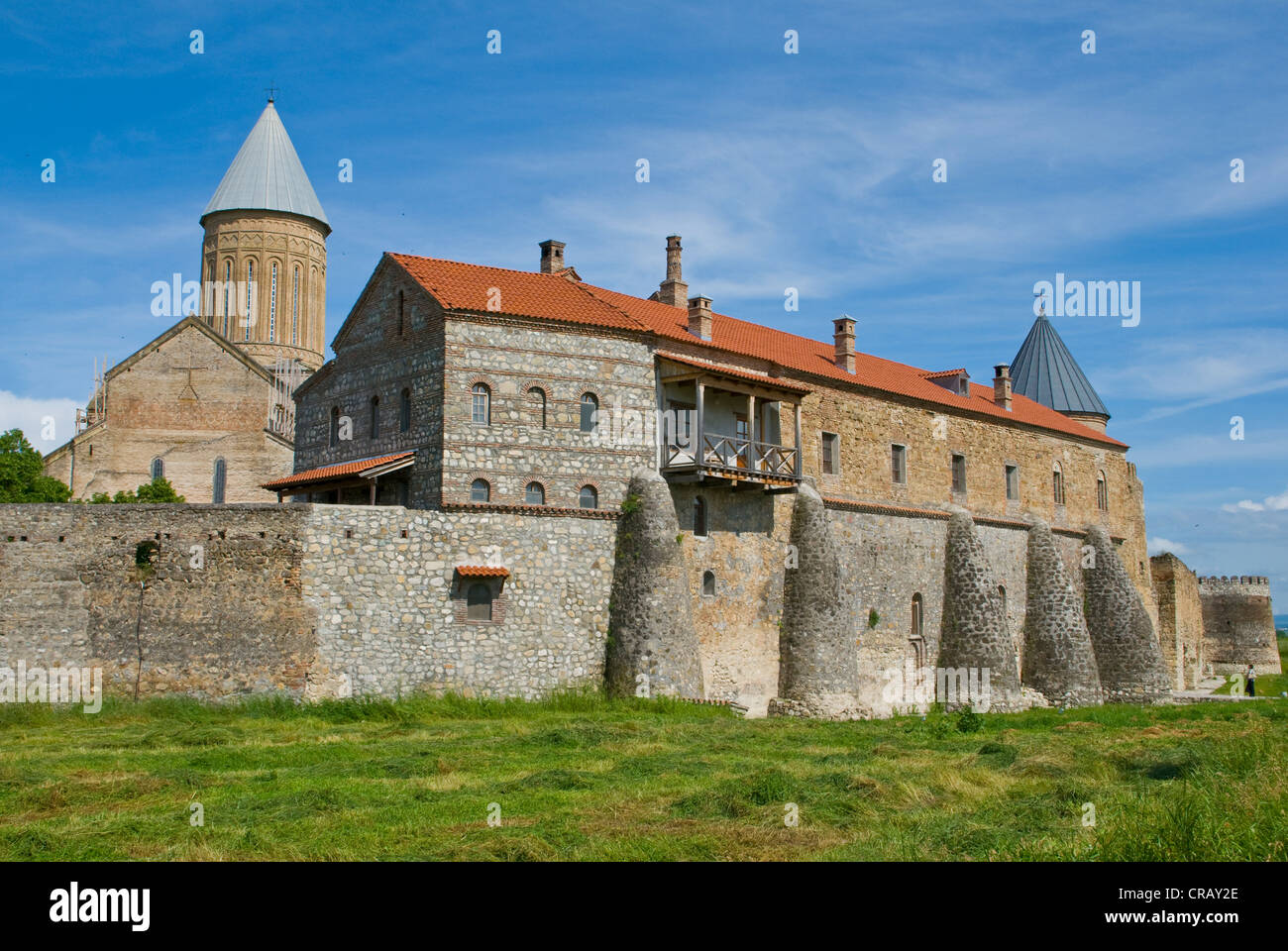 Fortress monastery, Alaverdi Monastery, Kakheti, Georgia, Caucasus ...