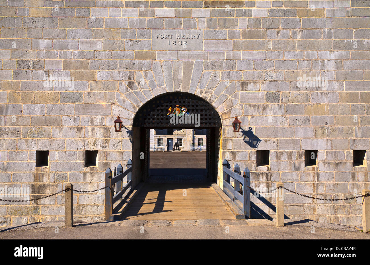 Fort Henry Kingston Ontario Canada entrance to upper fort Stock Photo ...