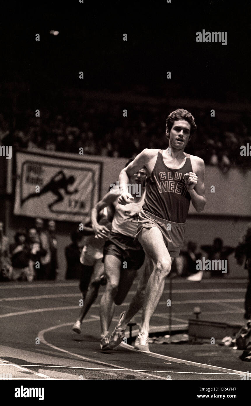 Jim Ryun competing in the ITA Professional track and Field Meet Stock ...