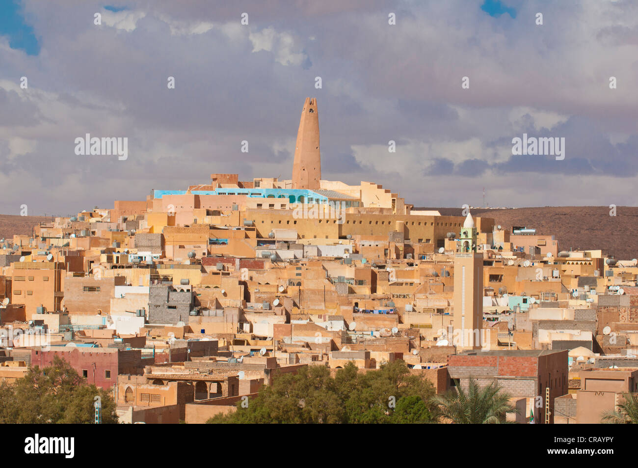 The village of Ghardaia in the Unesco World Heritage Site M'zab ...