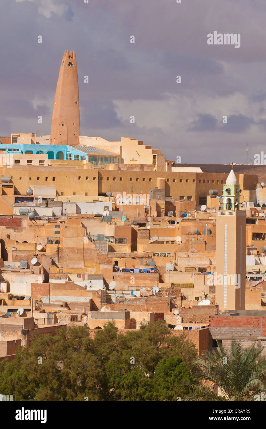 The village of Ghardaia in the Unesco World Heritage Site M'zab ...